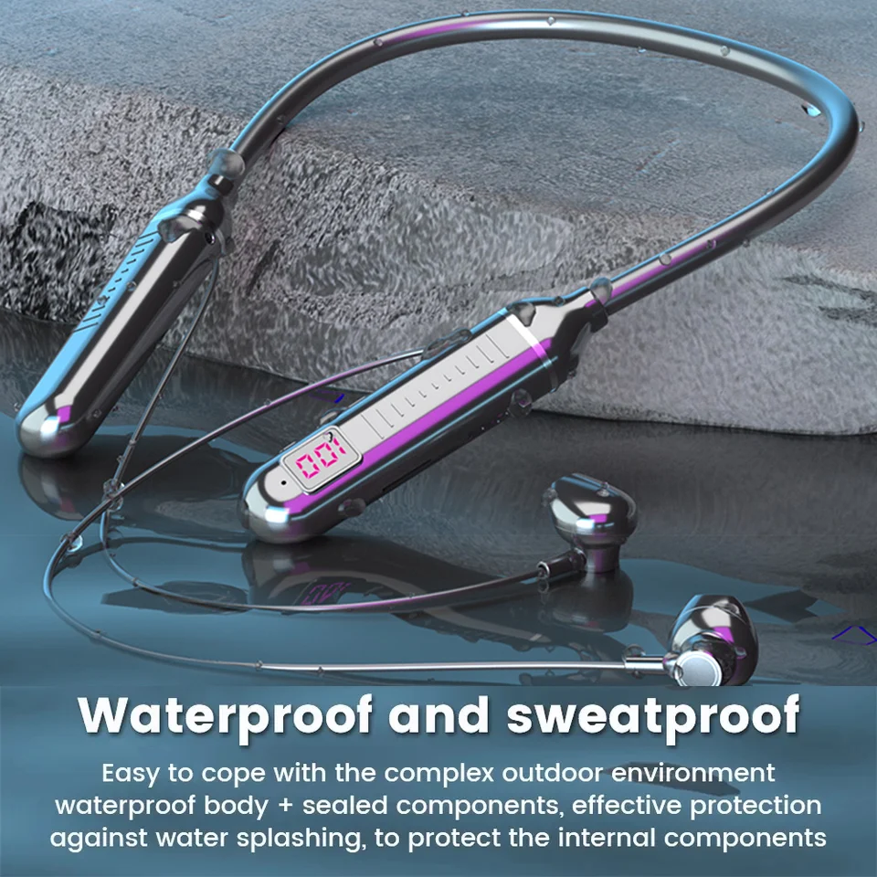 OLAF-Wireless-Earphones-Bluetooth-5-2-Neckband-Headphones-Sports-Gaming-Power-Display-HIFI-TWS ...