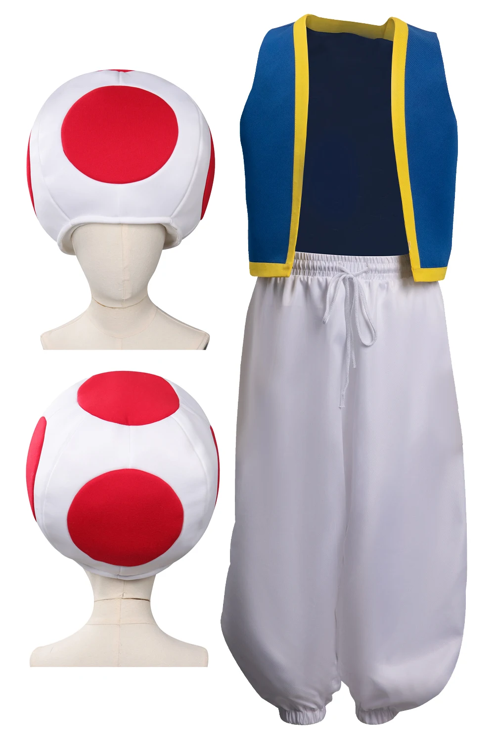 Kinopio-Toad-Cosplay-Hat-Kids-Boys-Costume-Game-Bros-2-Roleplay ...