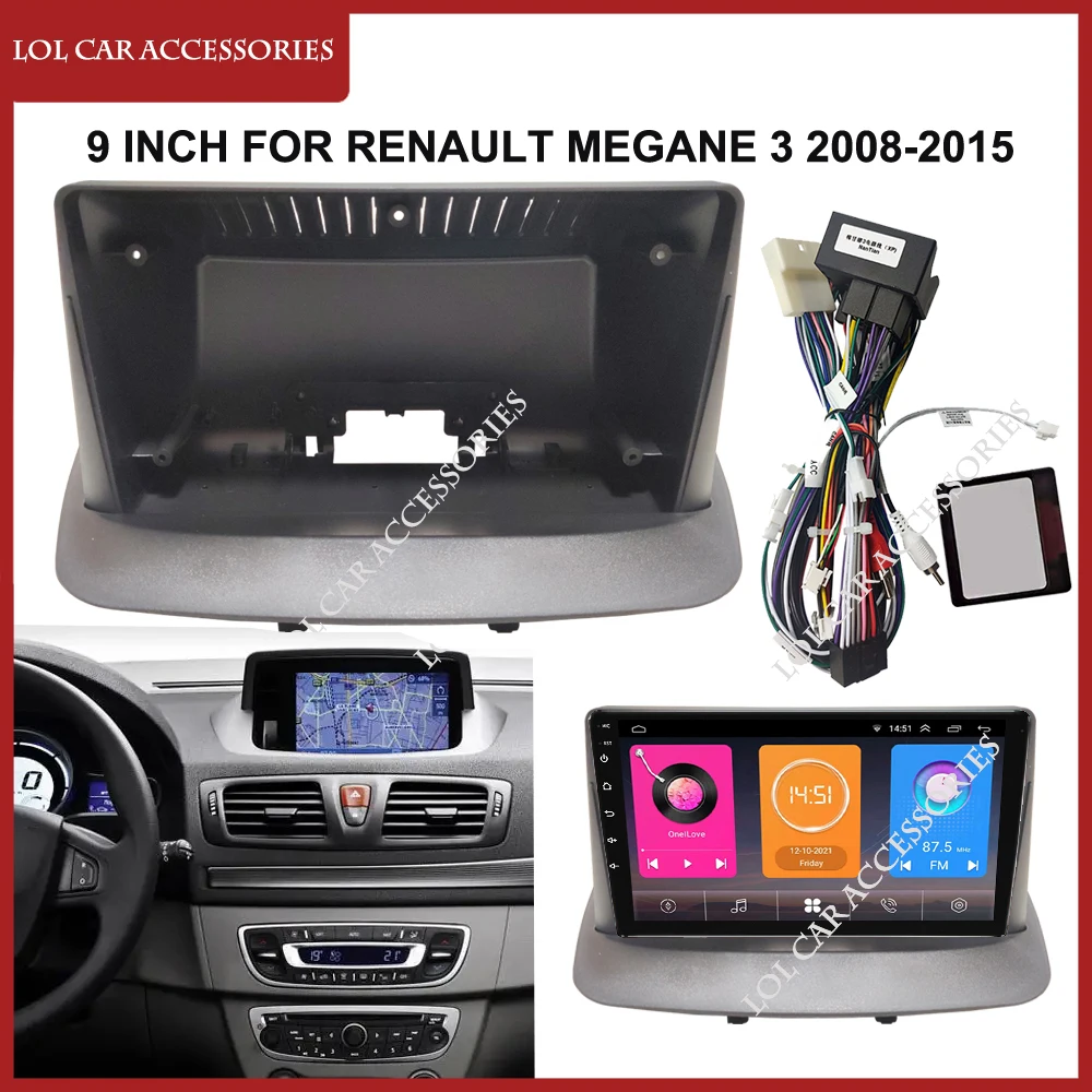 9 Inch Car Radio Fascias For Renault Megane 3/Fluence 2008 2015 Head ...