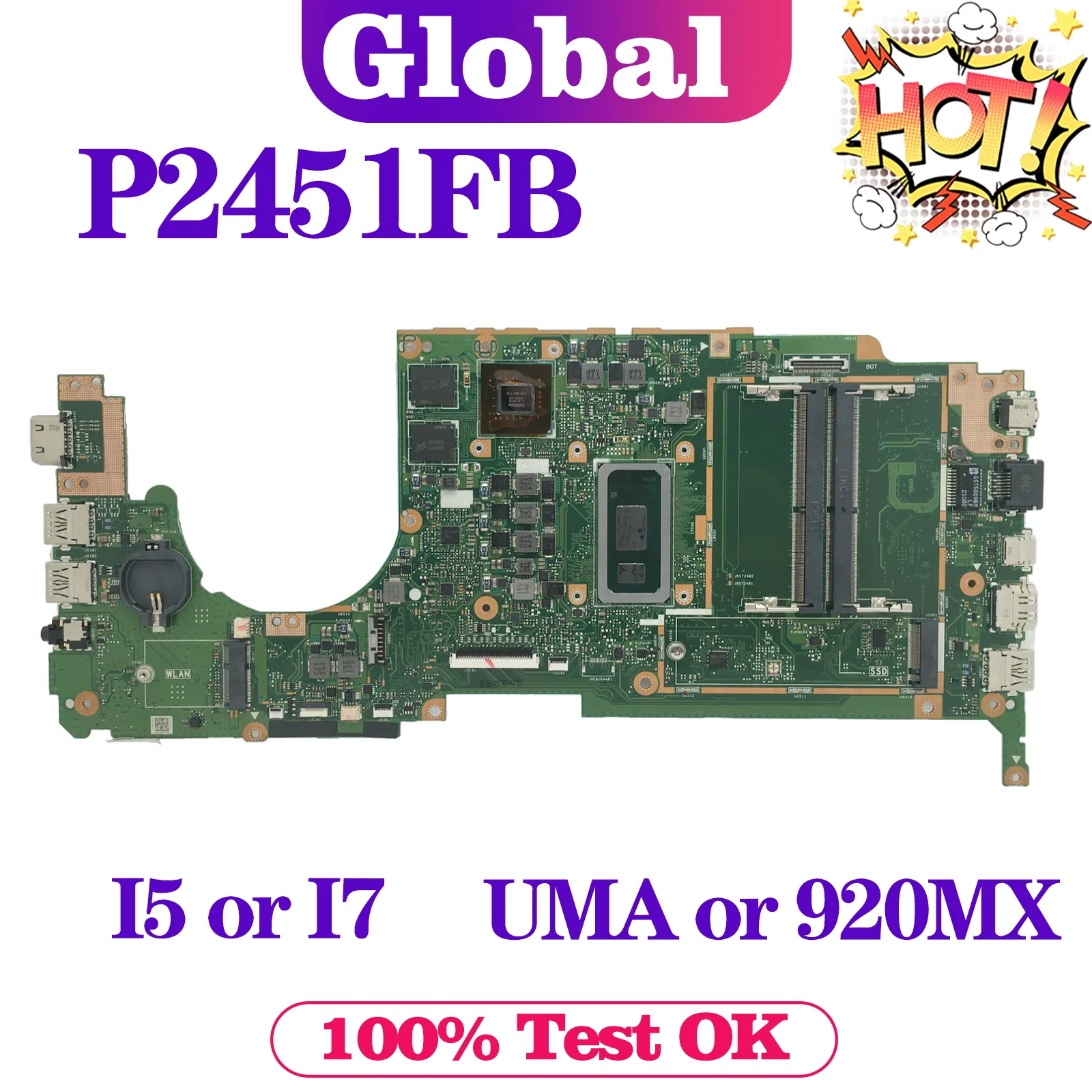 KEFU-P2451FA-Mainboard-For-ASUS-ExpertBook-P2-P2451-P2451F-P2451FB ...
