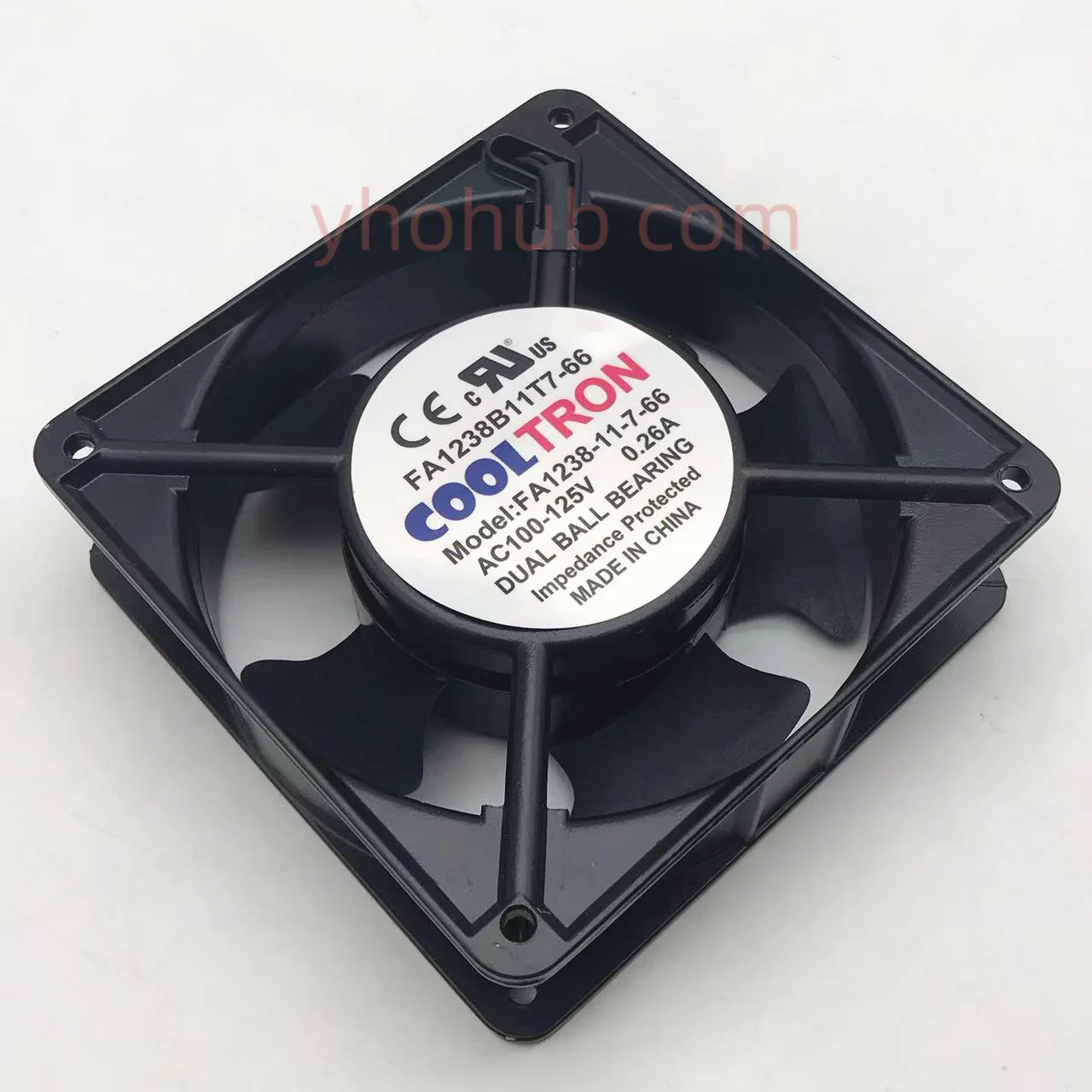 COOLTRON FA1238-11-7-66 FA1238B11T7-66 AC 100/125V 0.26A 120x120x38mm ...