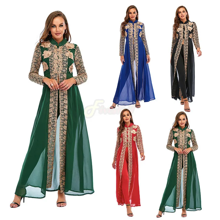 Women Muslim Costumes Middle Eastern Ethnic Dubai Turkey Chiffon Small ...
