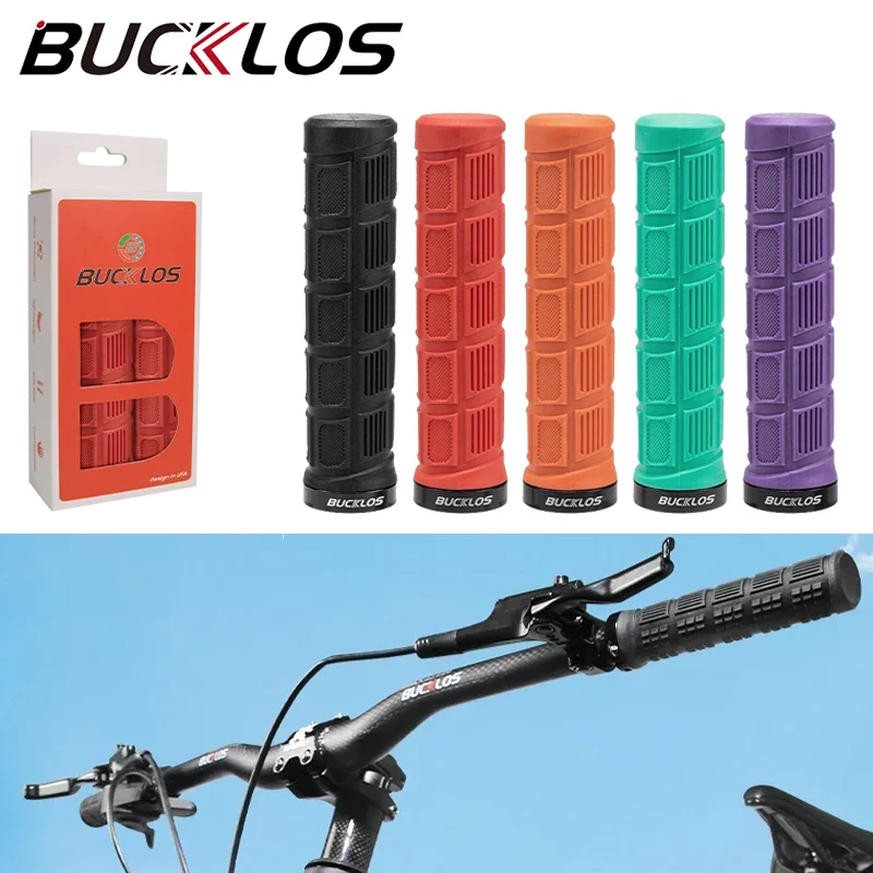BUCKLOS-Rubber-Bicycle-Grips-Ultraight-MTB-Cuffs-Lock-on-Mountain-Bike ...