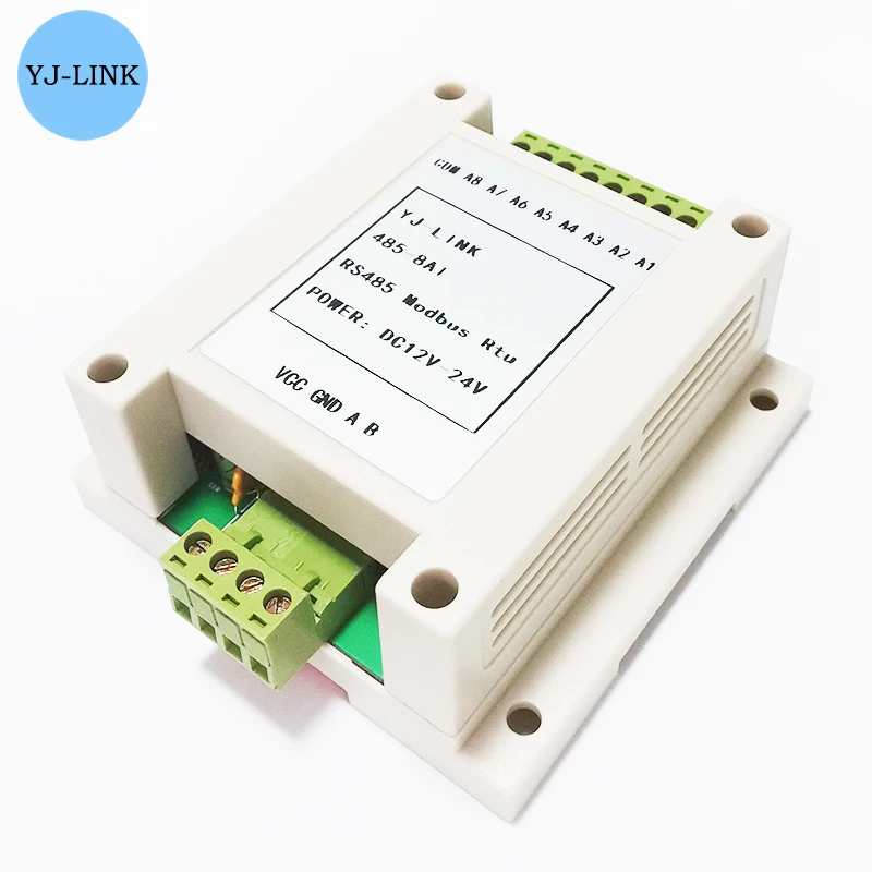 8ch 0 5V 0 20MA / 4 20MA analog quantity acquisition module RS485 modbus rtu communication ...