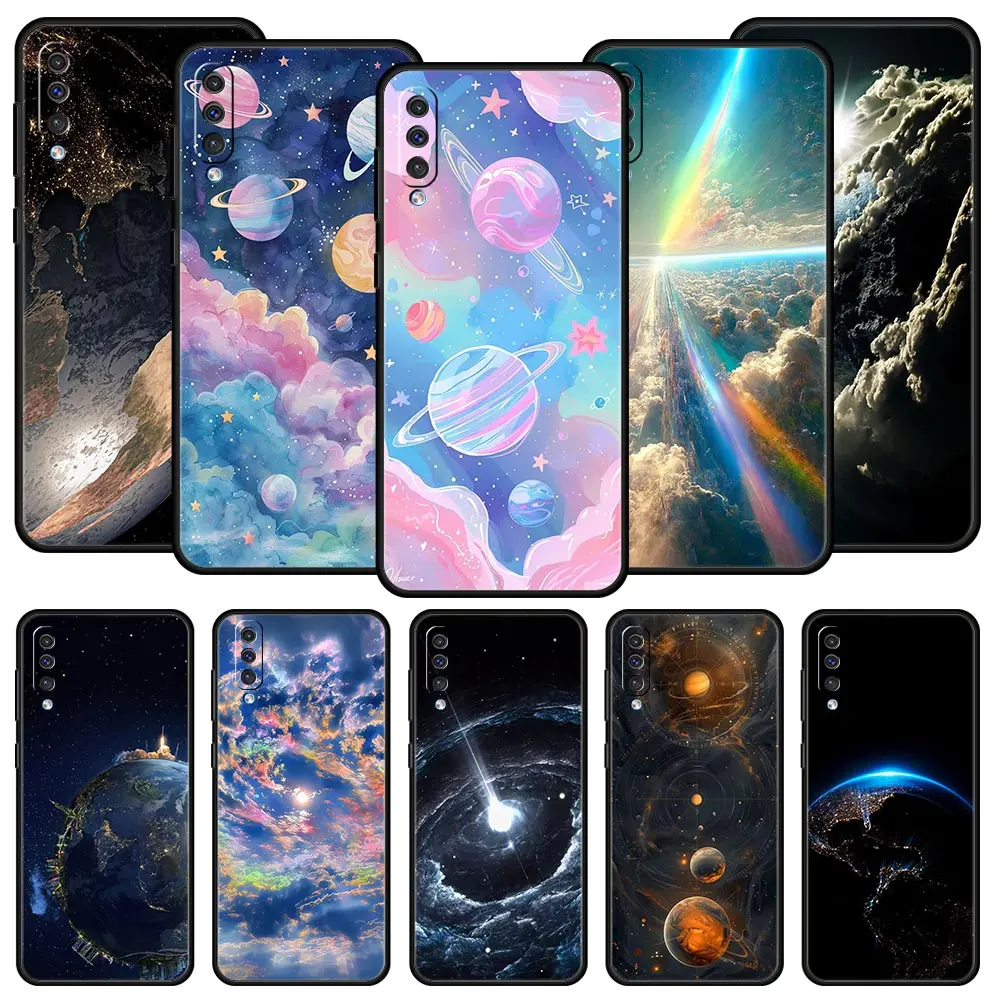 Earth Stars Space Phone Case For Samsung A54 A52 A24 A14 A50 A70 A10 ...