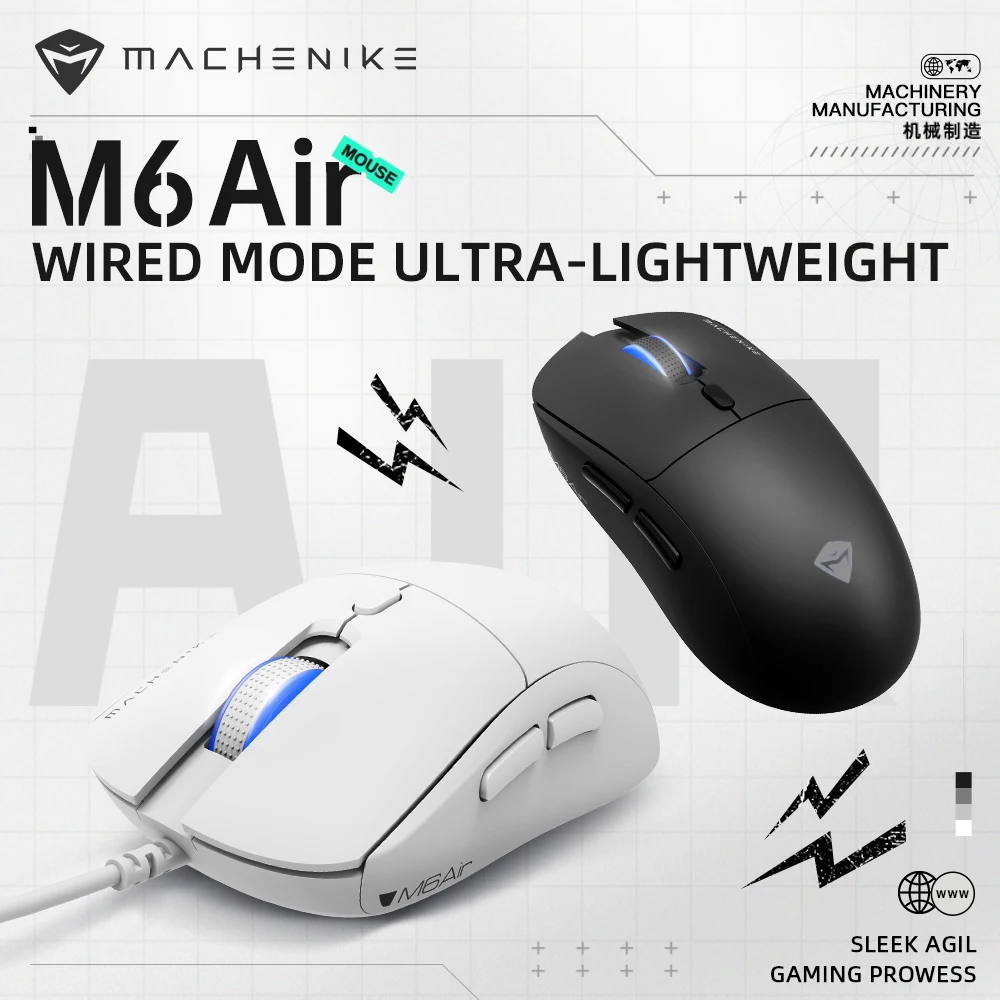 Wired-Gaming-Mouse-Machenike-M6-Air-Mice-Optical-Sensor-Lightweight ...