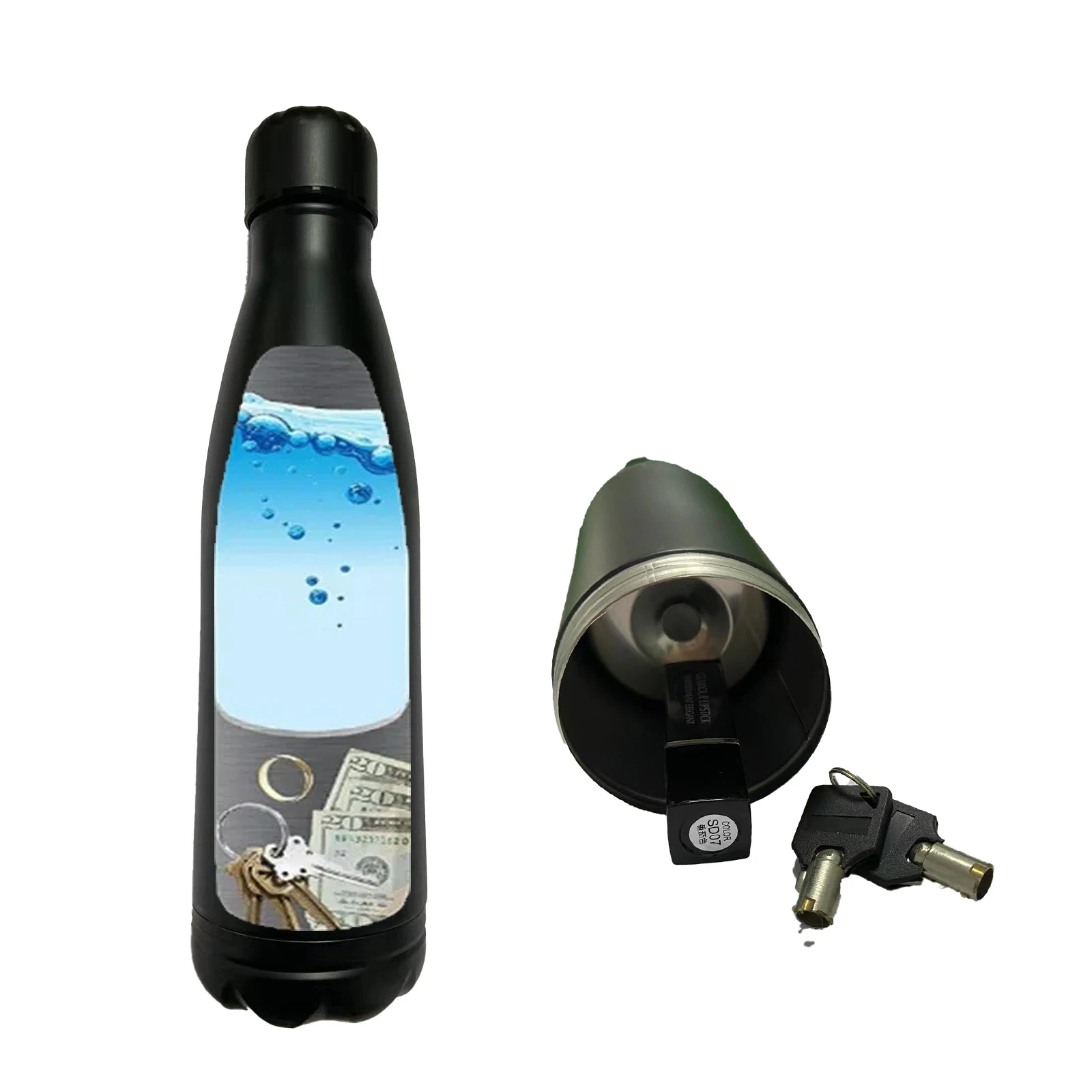 Black-Private-Money-Box-Water-Bottle-Fake-Sight-Secret-Stash-Can ...