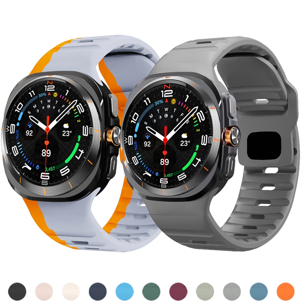 For-Samsung-Galaxy-Watch-7-Ultra-Strap-47mm-Accessories-correa-Sport-Silicone-Bracelet-For ...