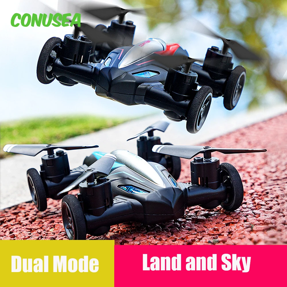 JJRC Land Air Mini Drone Plane Aircraft Dual Mode Mini Four Axis Remote ...