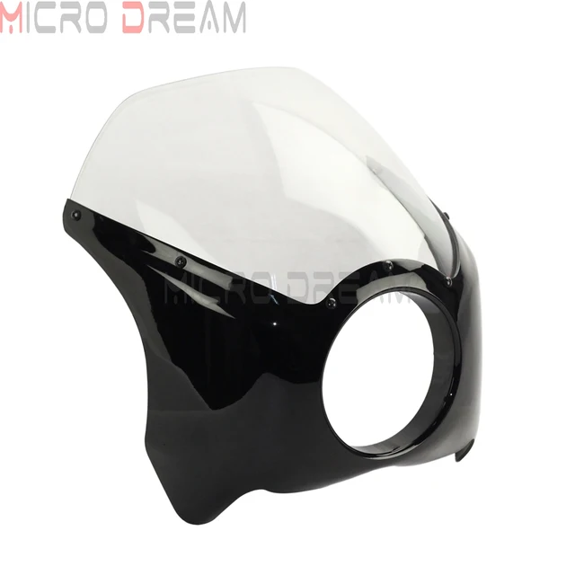 5.75 '' Motorcycle Headlight Fairing Cover ABS Smoke Windshield for ...
