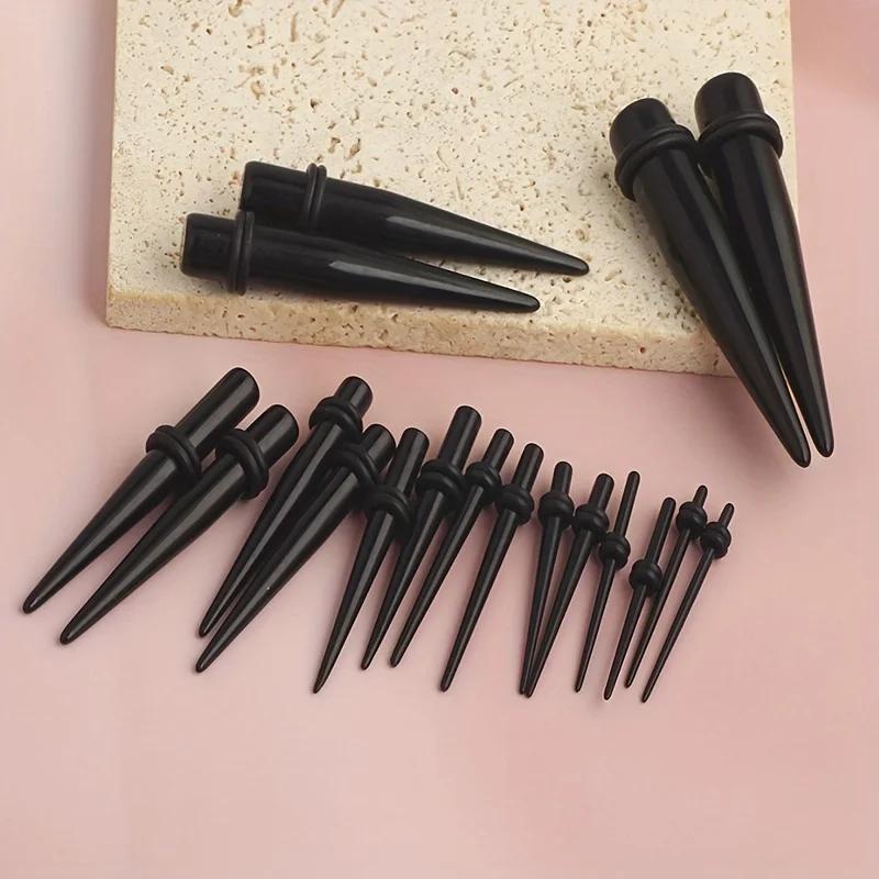 2pcs/18pcs Ear Stretching Kit Acrylic Tapers Plugs Tunnels Ear Gauges ...