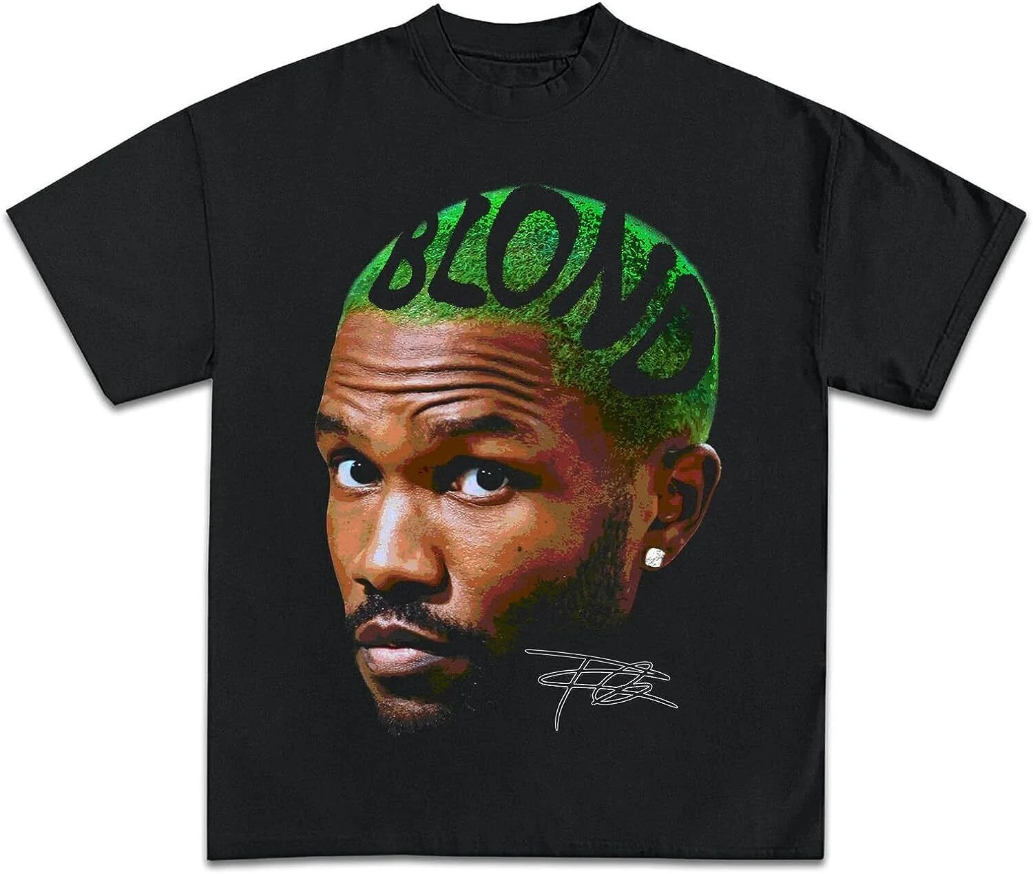 Frank-Oceans-Shirt-Rap-Tee-Concert-Merch-Blonds-Album-Cover-Graphic-T ...