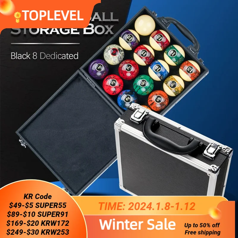 Billiard-Ball-Storage-Box-Leather-Aluminum-Ball-Box-25cmx25cmx7-5cm ...