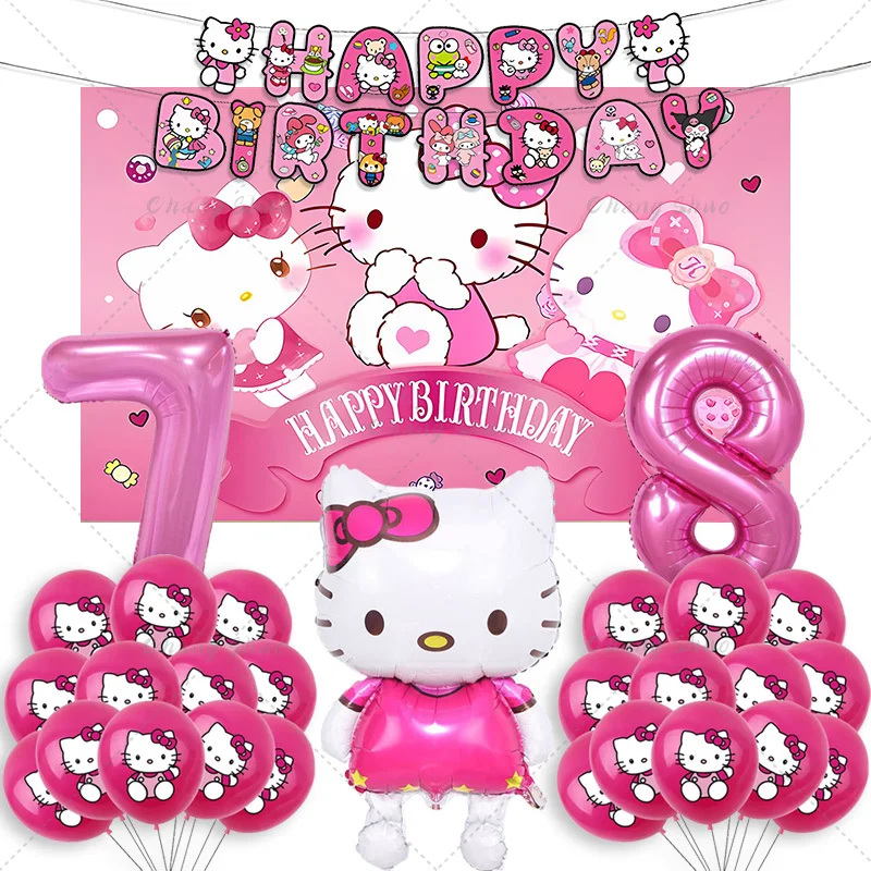 Hello Kitty Tema Decora Es De Festa De Anivers Rio Conjunto De Bal Es