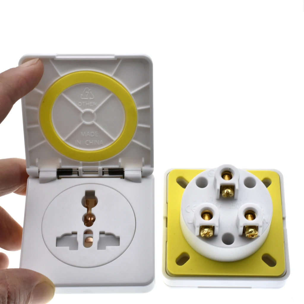 EU-US-AU-UK-Universal-waterproof-wall-socket-with-cover-250V-10A-IP44 ...