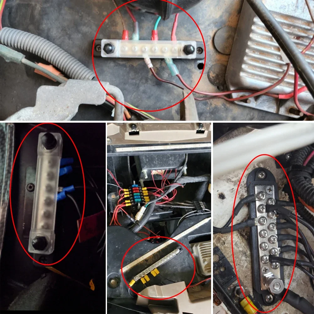 M6 12V Bus Bar 1/4 inch Power Distribution Block 150A Electrical ...