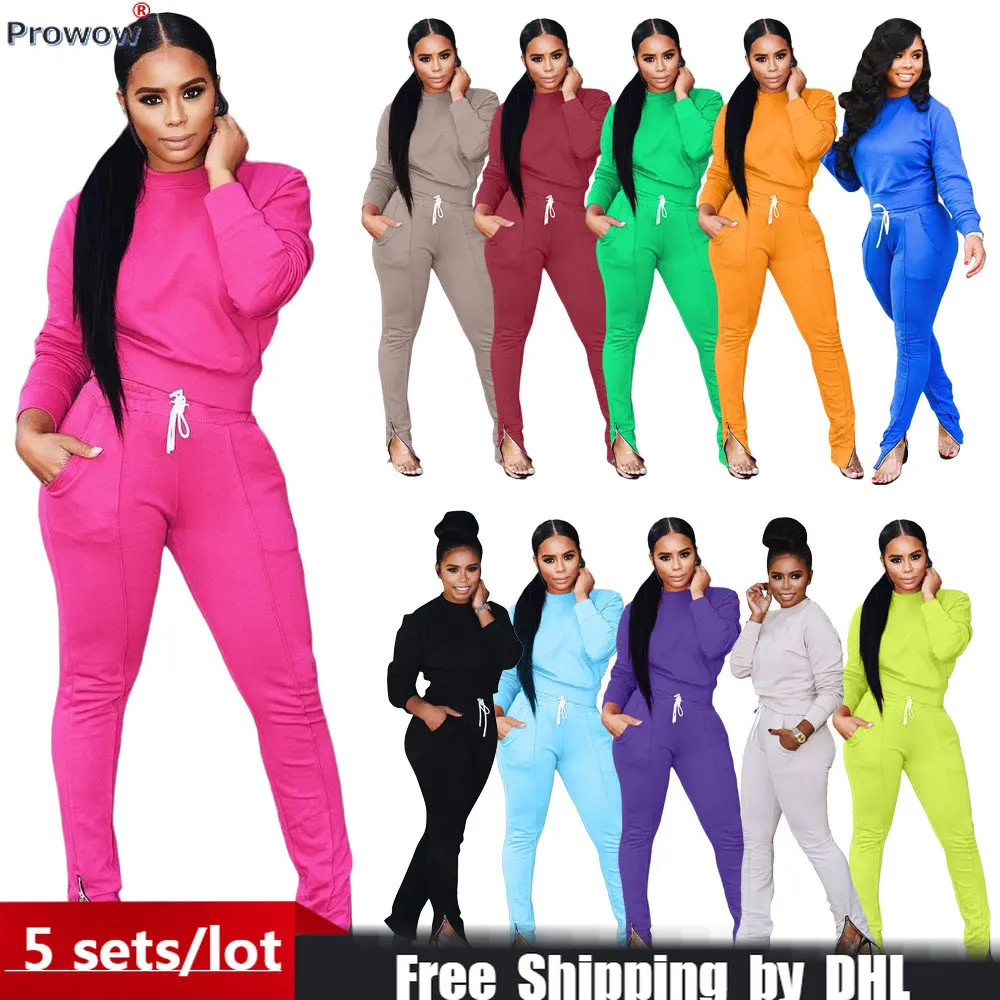 Chándal informal de 2 piezas para mujer, traje deportivo con cremallera ...