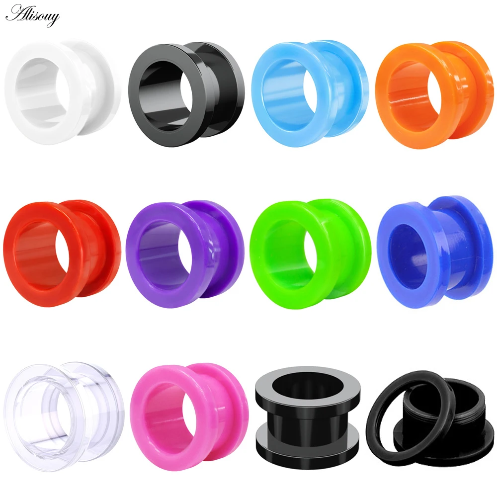2Pcs-lot-Fake-Cheater-Acrylic-Ear-Plugs-And-Tunnels-Ear-Expander ...