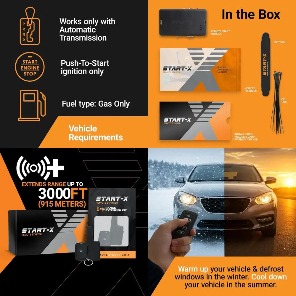 Start-X Remote Starter Kit for Toyota 4Runner (2020, 2021, 2022, 2023 ...