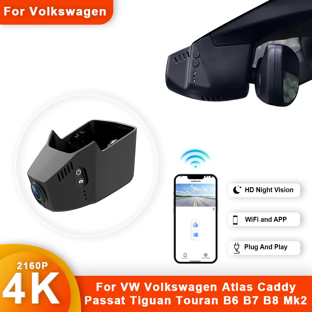 4K-HD-2160P-WiFi-Car-DVR-Video-Recorder-Dash-Cam-For-VW-Volkswagen ...