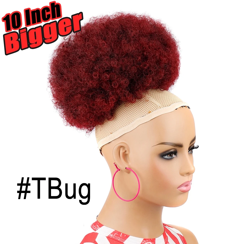 Chignon,171-6 pièces--Chignon Afro Bouffant, Queue De Cheval Bouclée Et ...
