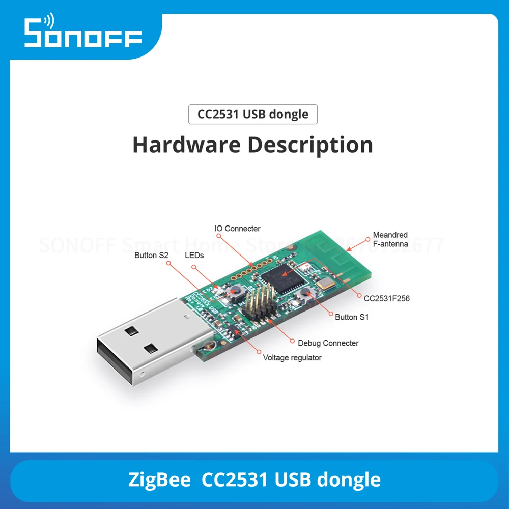 SONOFF-Zigbee-CC2531-USB-Dongle-Module-Zigbee-packet-sniffer-zigbee2mqtt-USB-Interface-Dongle ...