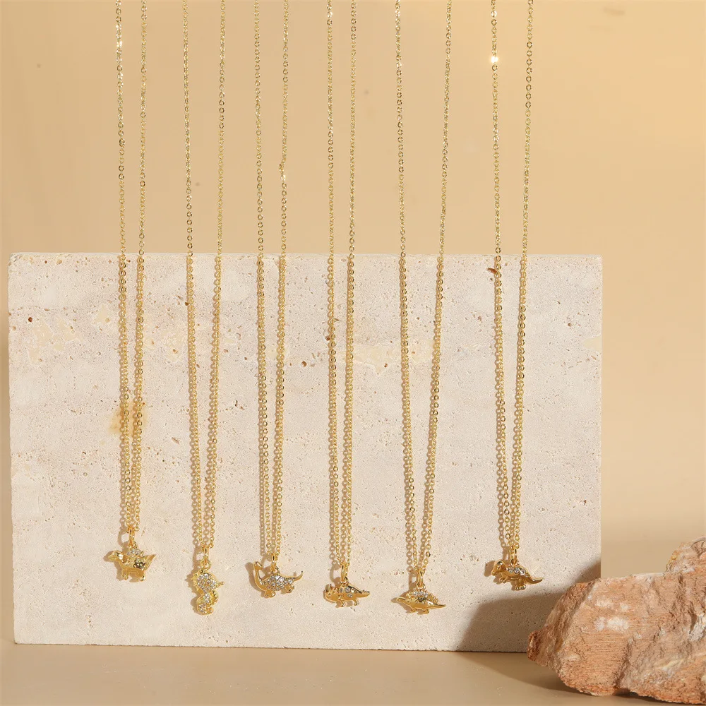 New-Women-s-Simplicity-Popular-Jewelry-Copper-Inlaid-Zircon-Dinosaur ...