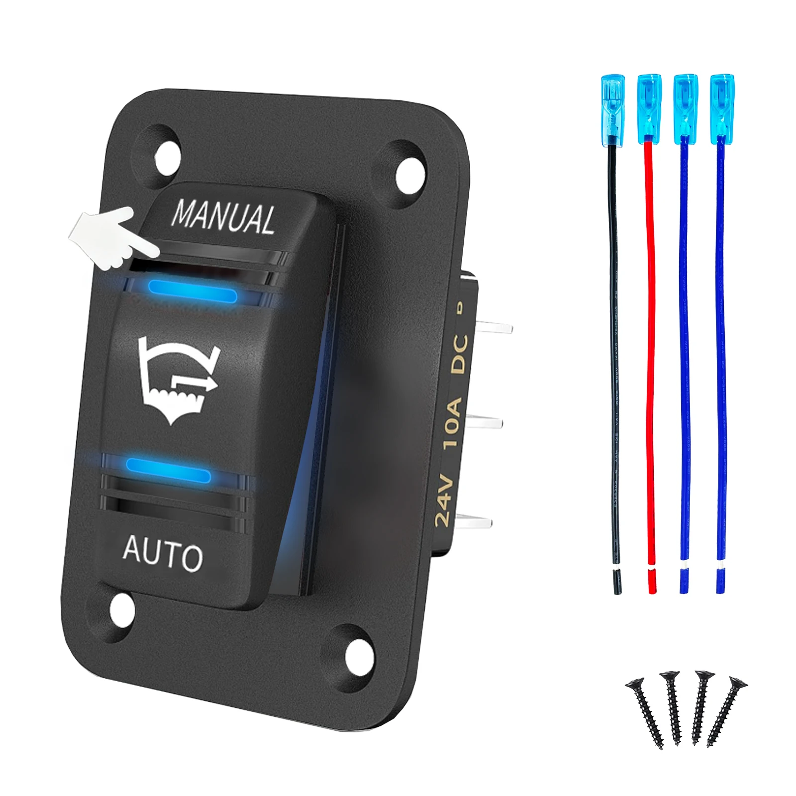 3 Way Bilge Pump Rocker Switch Panel Manual/Off/Auto Waterproof IP66 ...