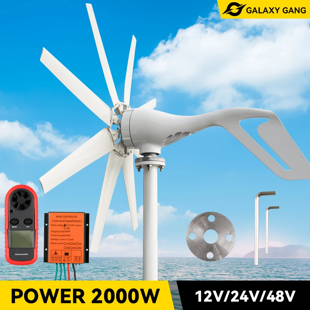 2000w Wind Turbine Generator Home | 2000w 48v Wind Turbine Generator ...