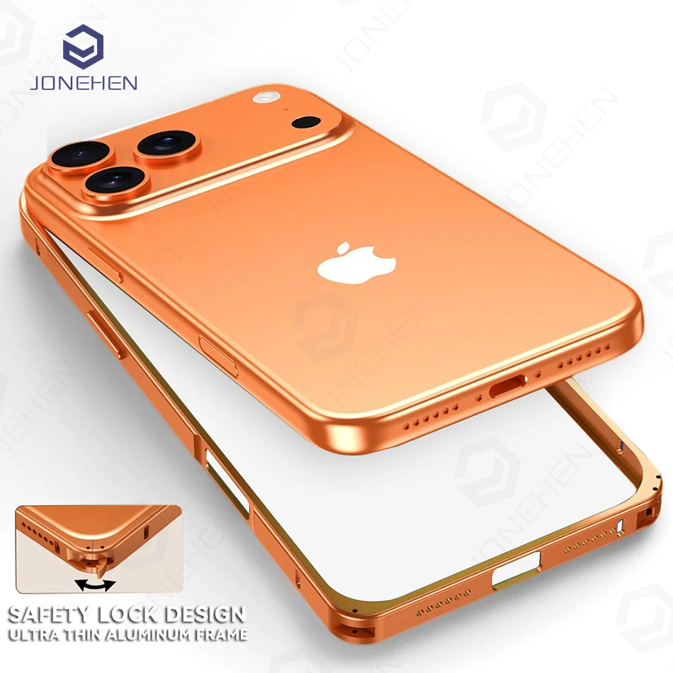 Parachoques fino con marco de Metal de aluminio ligero para iPhone 17 ...