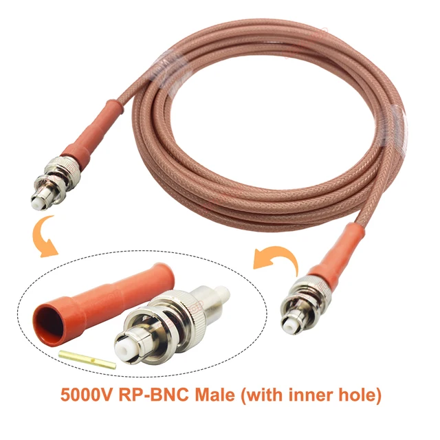 BEVOTOP High Quality RG142 Cable SHV 5000V 5KV RP-BNC Male to RP-BNC ...