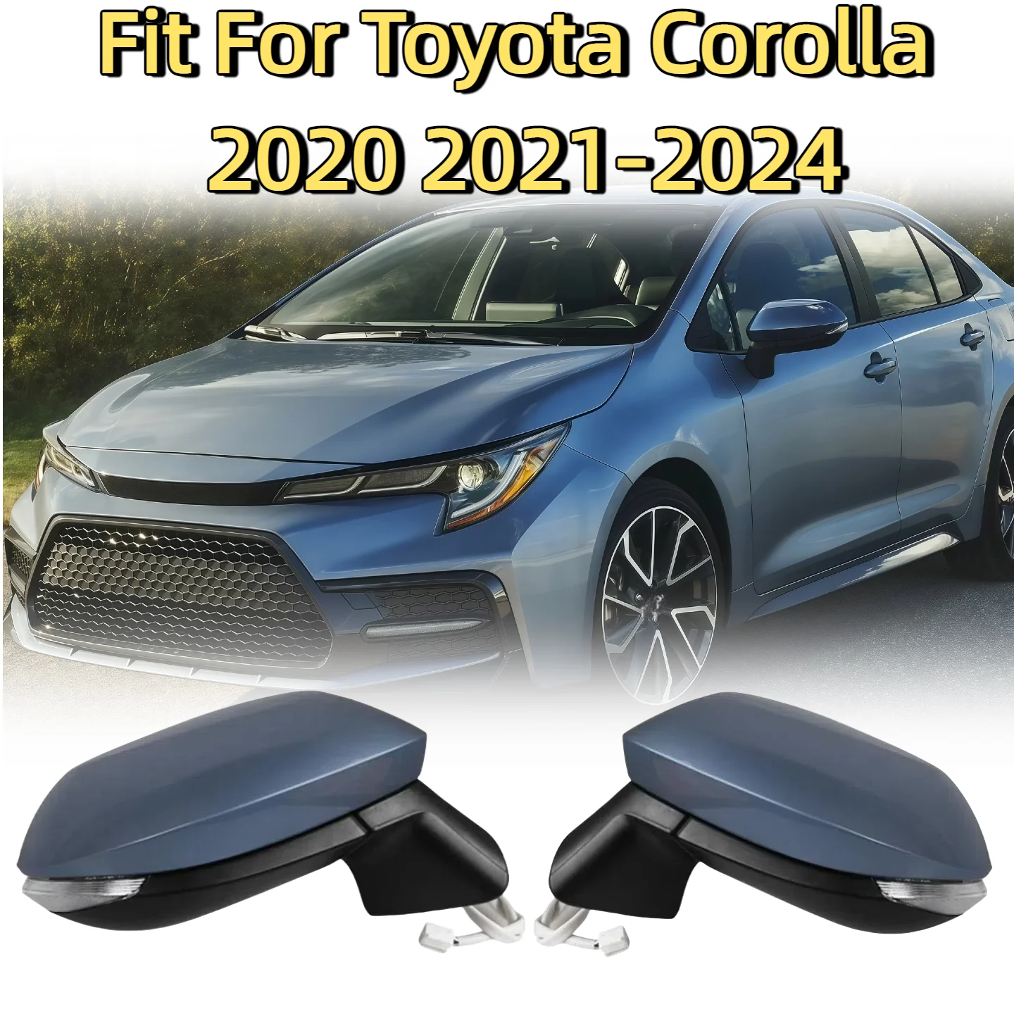 7 Wire Side Door Mirror Assembly For Toyota Corolla 2020 2021-2024 US ...