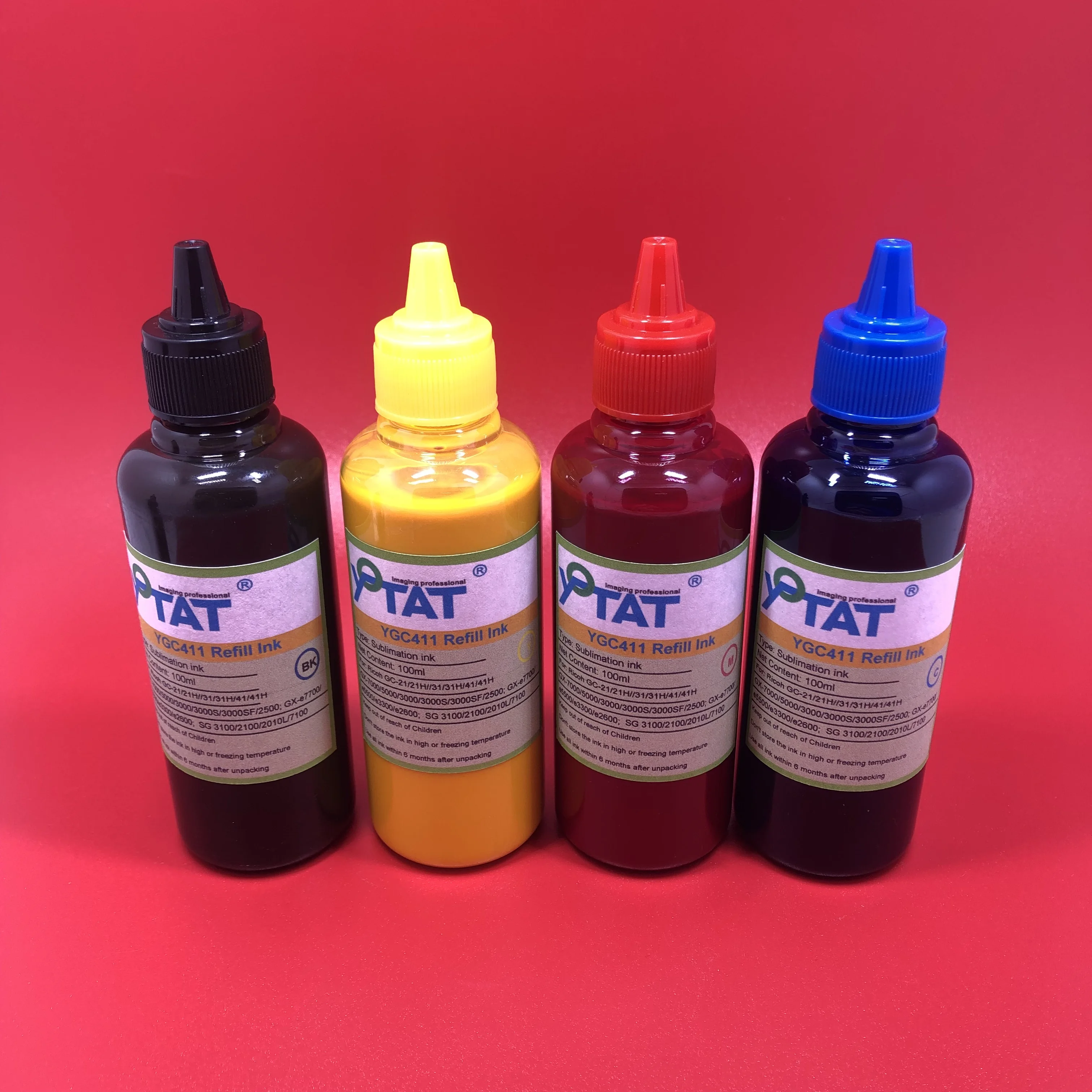 4-100ml-Sublimation-Ink-for-Ricoh-GC41-GC31-GC21-SG2100-SG2100N-SG3100 ...