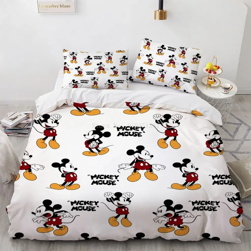 Cute-Donald-Duck-Daisy-Mickey-Minnie-Mouse-Bedding-Set-Double-Queen ...