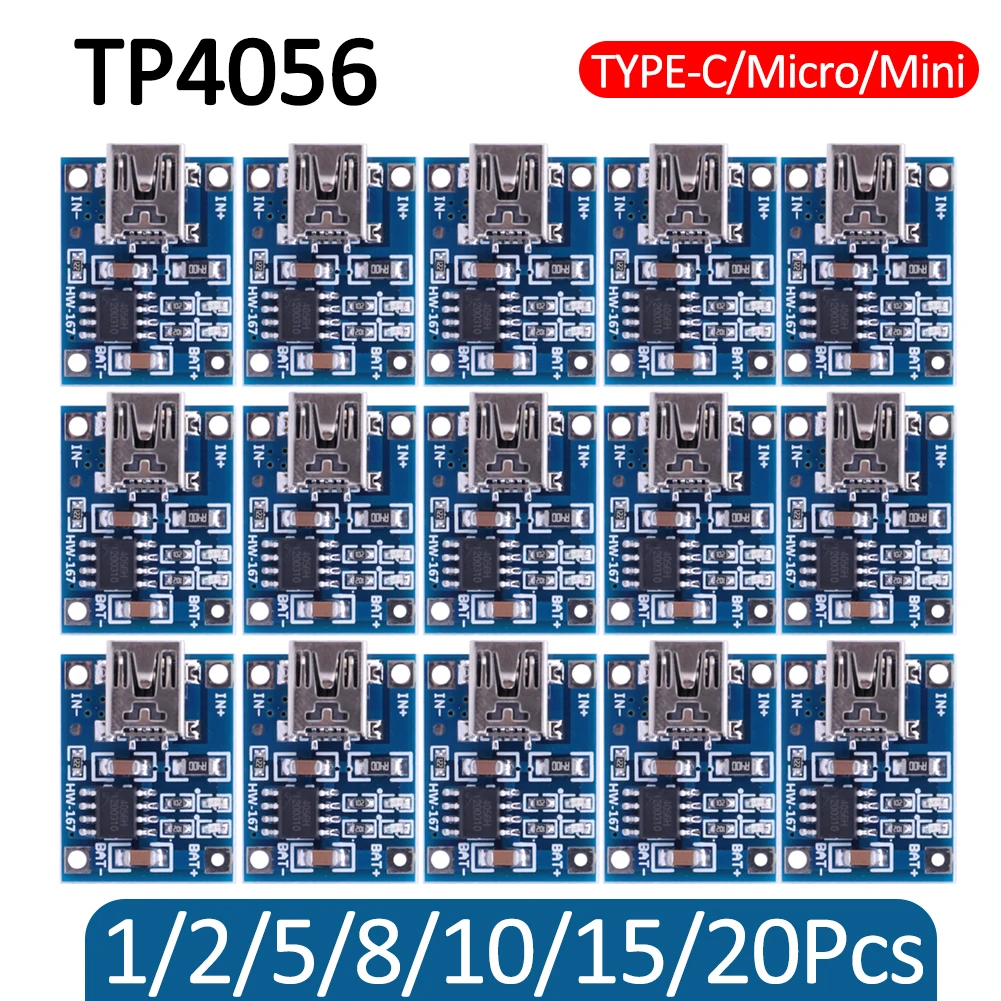 5V-1A-TP4056-18650-Lithium-Battery-Charger-Module-Charging-Board-With ...