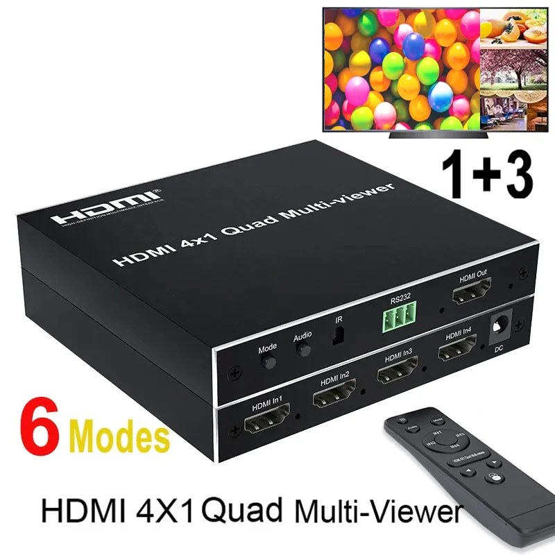 HDMI-Multi-viewer-4x1-HDMI-Quad-Screen-Switcher-sem-emenda-4-em-1-sa-da ...