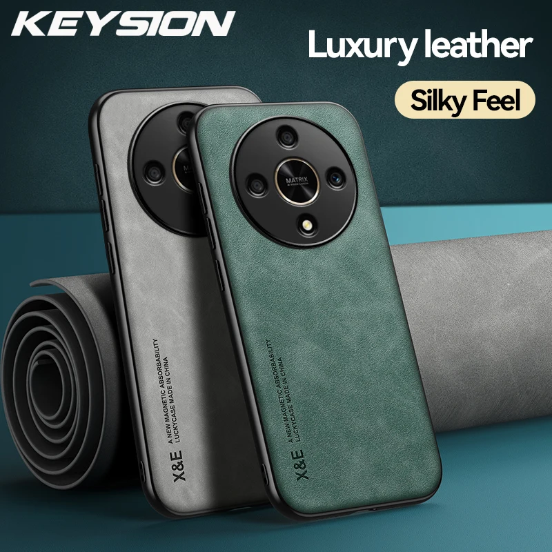 KEYSION-Luxury-Retro-Leather-Case-for-HONOR-X9b-5G-X9A-5G-Soft-Silicone ...