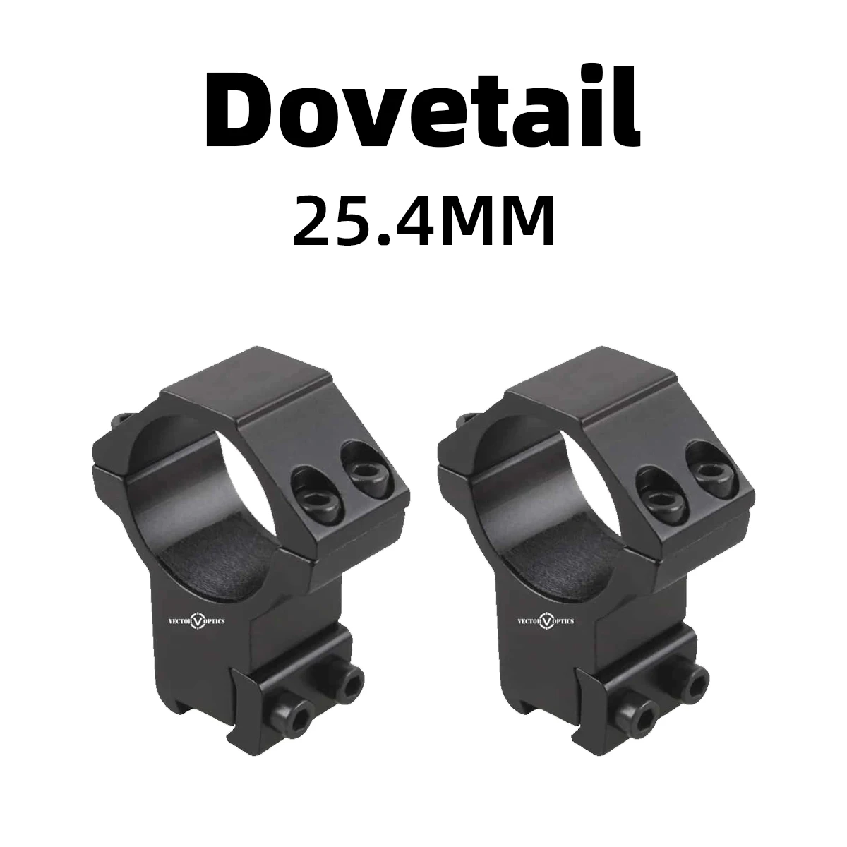 Vector Optics 25.4mm Dovetail Mounts Series For 11mm 3/8" Dovetail Rail ...