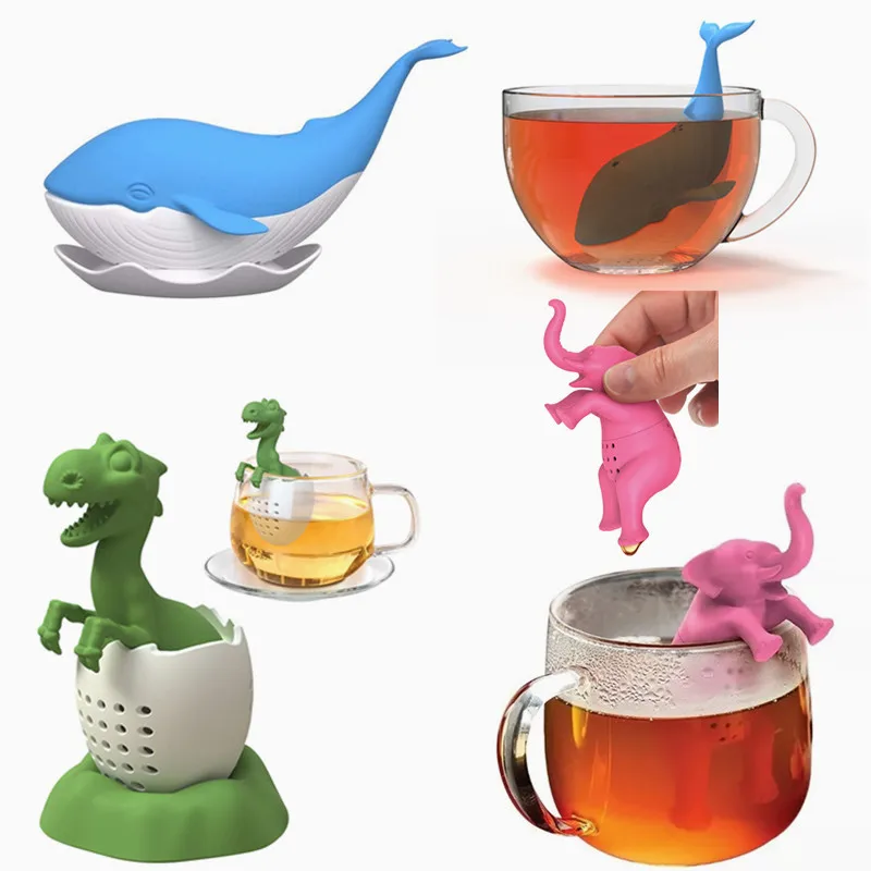 Tea-Infuser-Silicone-Tea-Strainer-Black-Tea-Filter-Cute-Dinosaur ...