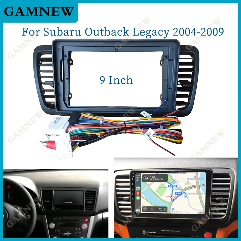 9-Inch-Car-Frame-Fascia-Adapter-For-Subaru-Outback-Legacy-2004-2009 ...