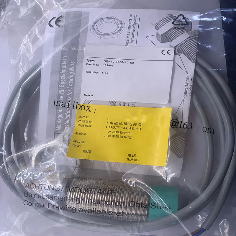 New NEN40-30GM60-E2-V1 NEN40-30GM60-E0-V1 Inductive Proximity Switch Sensor