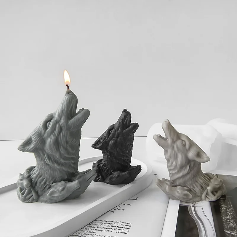 Wolf-Head-Silicone-Candle-Mold-DIY-Animal-3D-Wolf-Aromatherapy-Andle ...