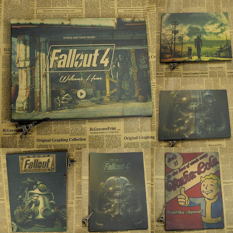 Fallout 4 Paper Poster Vintage | Kraft Paper Wall Sticker | Kraft Paper ...