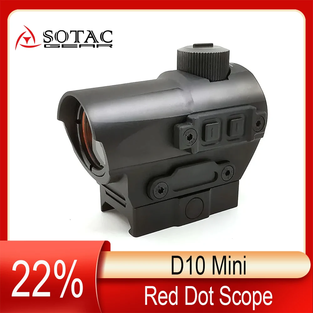 SOTAC-GEAR-Outdoor-Hunting-Red-Dot-D10-Mini-Red-Dot-With-20mm-Riser ...
