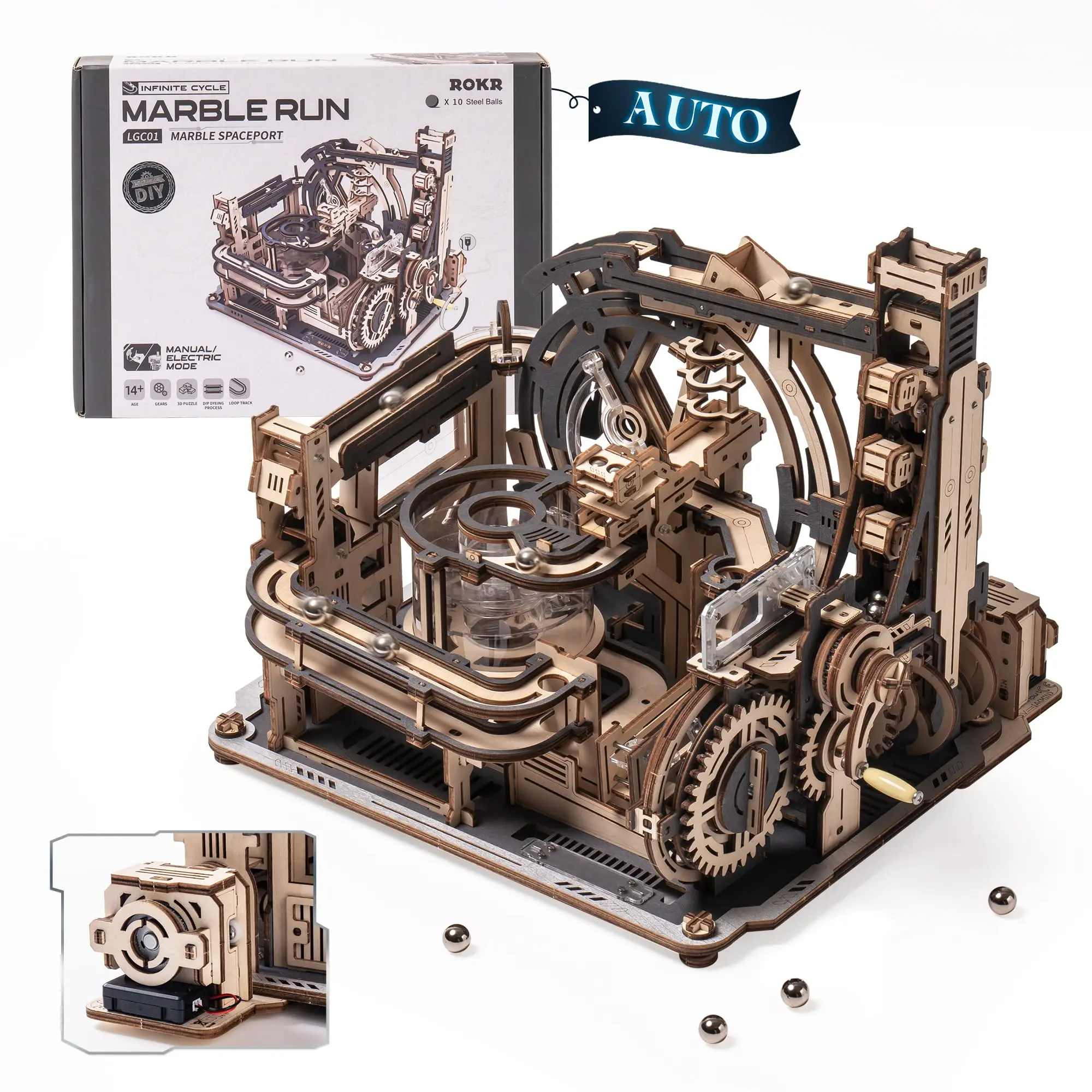 ROBOTIME-Rokr-Electric-Marble-Run-with-Light-3D-Puzzle-Toys-Marble-Spaceport-Gifts-for-Kids ...