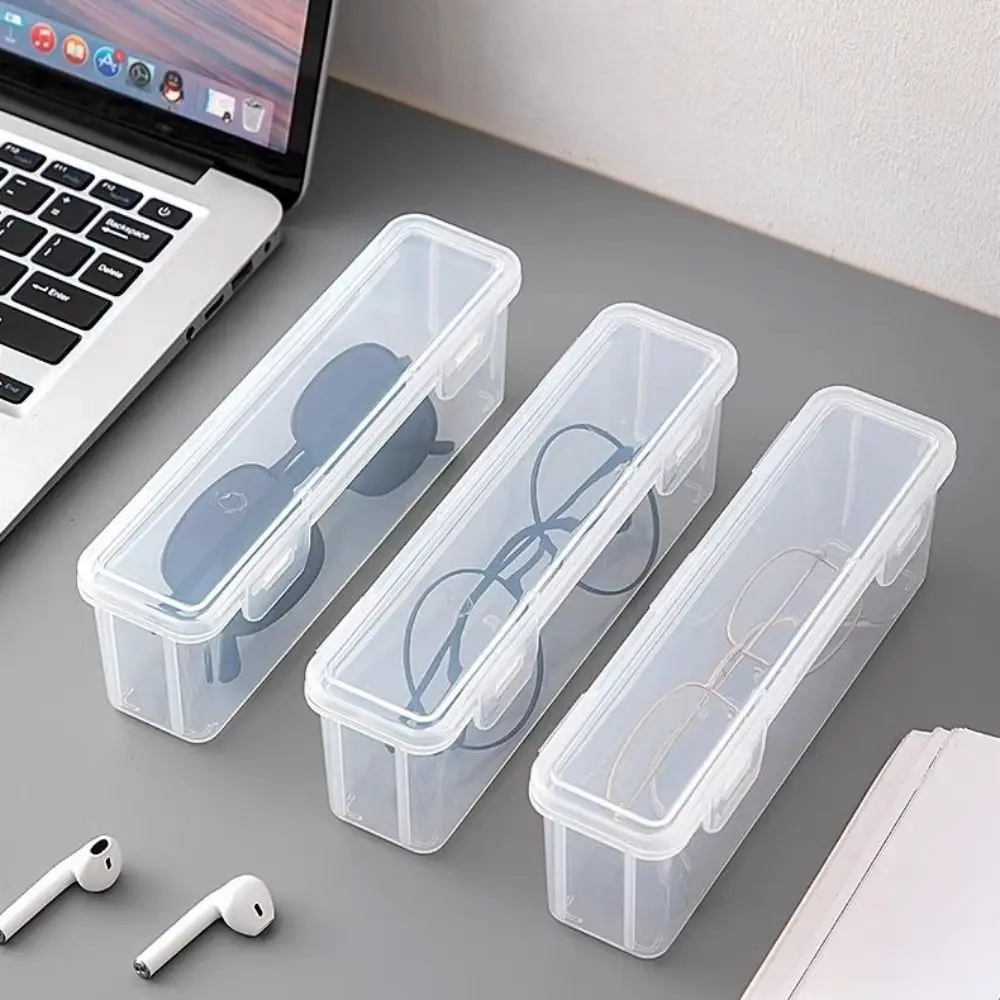 Portable Large Opening Glasses Case Dustproof Transparent Plastic ...