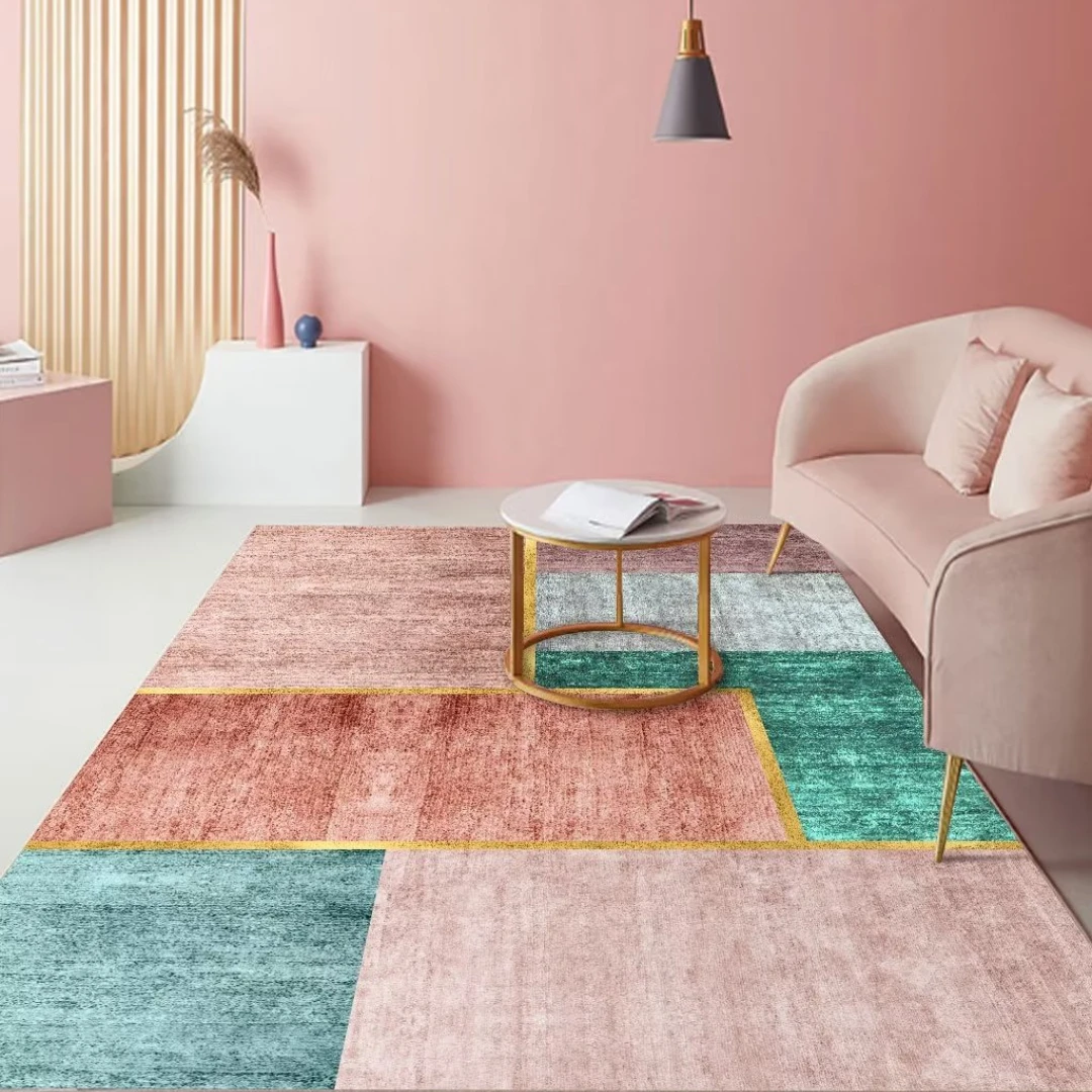 Carpets-for-Living-Room-Light-Luxury-Pink-Large-Carpet-Modern-Bedroom ...