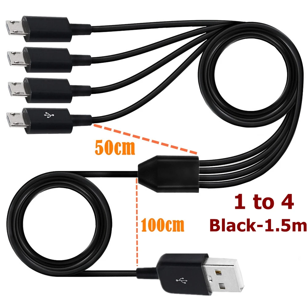 Generic 1.5m 1m 0.3m Type-C 1 To 4 Port Type C USB C To USB Y Splitter ...