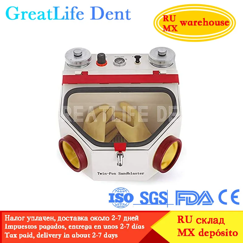 GreatLife-Twin-Double-Pen-Dental-Lab-Equipment-Dental-Air-Prophy-Air ...