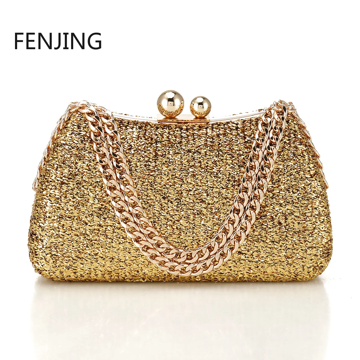 Glitter-Gold-Sequined-Evening-Bags-Chain-Handbags-Luxury-Designer-Bolso ...